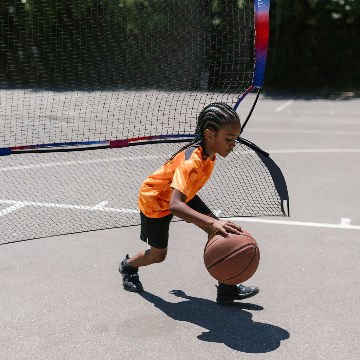 16' x 10' Portable Sports Barrier Net, Collapsible Backstop Net for Mu ...