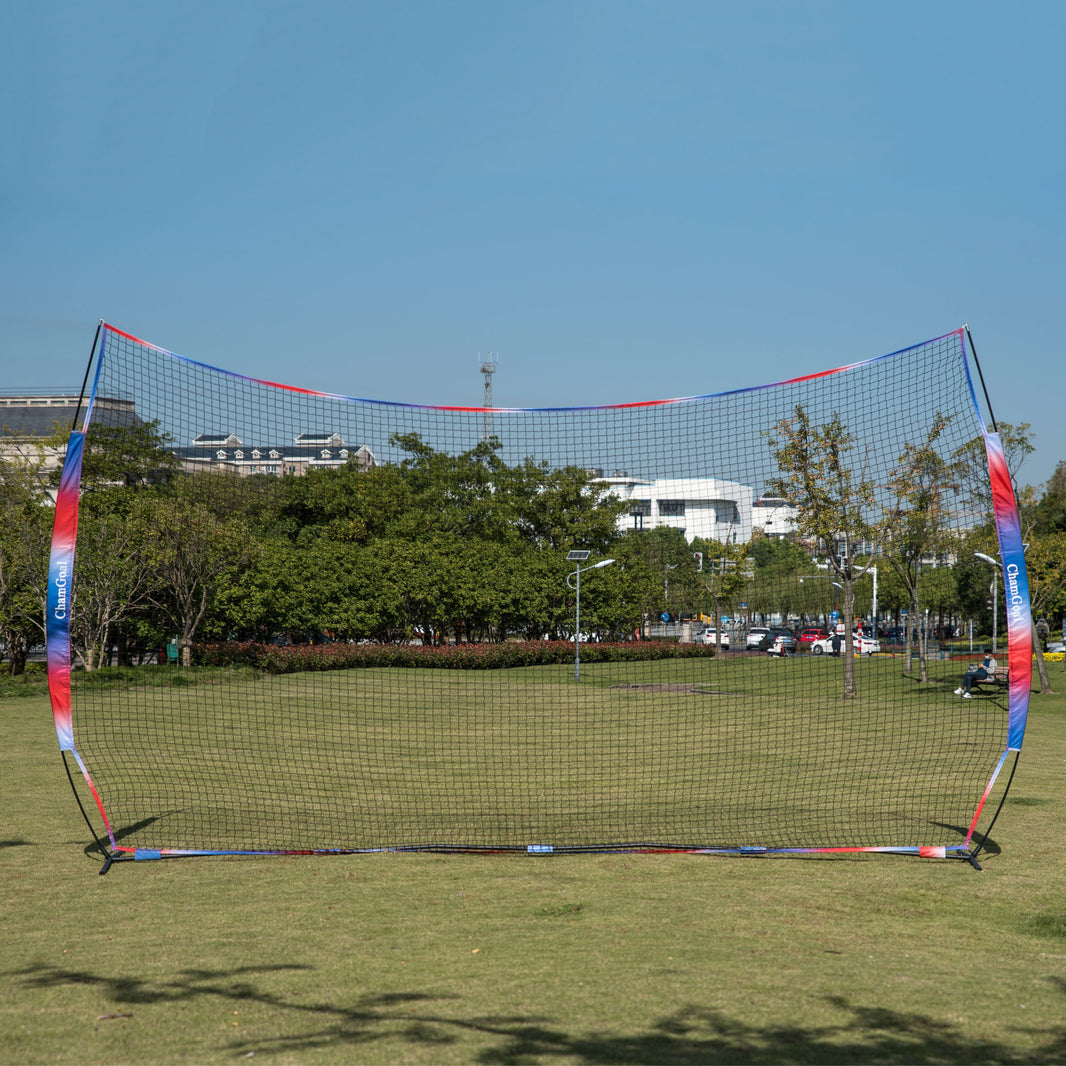 16' x 10' Portable Sports Barrier Net, Collapsible Backstop Net for Mu ...